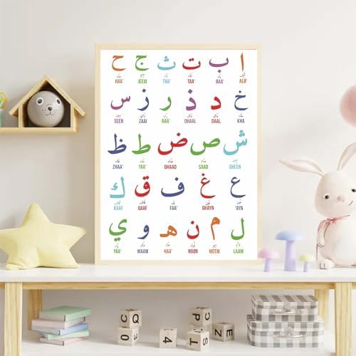 Amazon.com: Laminated Arabic Alphabet Poster Perfect for Toddlers Kids ...