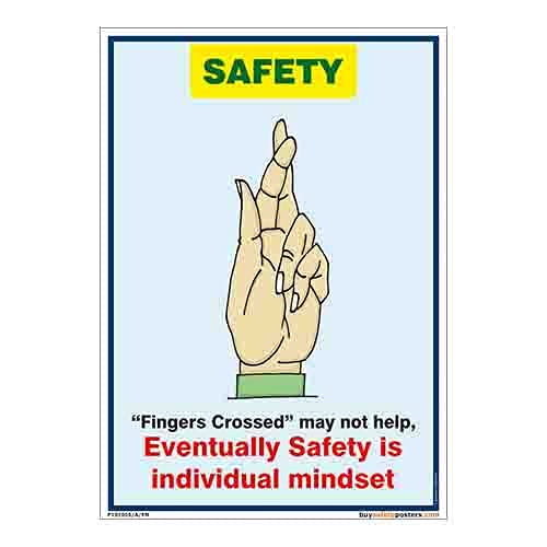 buysafetyposters.com - Safety Mindset Poster In English PVC Sticker (A4 ...