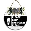 Amazon.com: Lefangovs-Please Keep The Toilet Clean Sign 11x11In ...