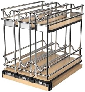 Amazon.com: Rev-A-Shelf 9" Two-Tier Triple Narrow Wire Wall Upright ...