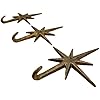 Amazon.com: Zeckos Set of 3 Gold Finish Cast Iron 8-Pointed Atomic ...