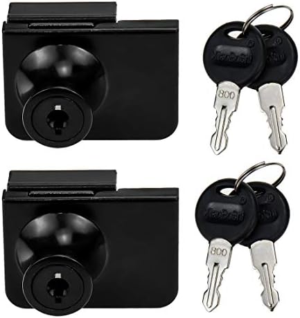 Luomorgo 2Pcs Showcase Lock Stainless Steel No Drill Glass Door Lock ...