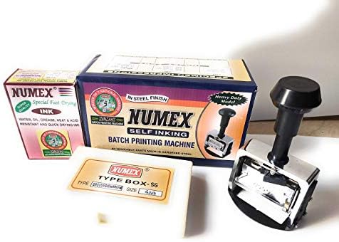Numex- Batch Coder - SG 555 | Size 55x30 mm | Letter Size 4mm : Amazon.in: Office Products