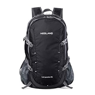 NODLAND 40L Lightweight Hiking Backpack, Water Resistant for Camping ...