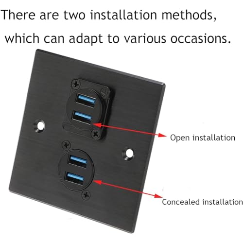 PENGLIN 2PCS Dual Ports USB 3.0 Panel Mount Connector,USB 3.0 Female to ...