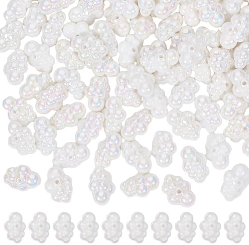 Amazon.com: GOMAKERER 50 Pcs Acrylic Cloud Beads, UV Plating Beads 3D ...