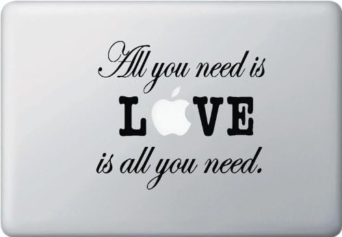 Amazon.com: All You Need Is Love Decal - Vinyl Macbook / Laptop Decal ...