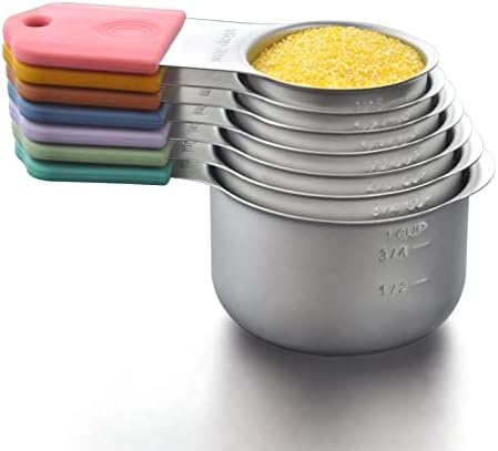 Amazon.com: Magnetic Measuring Cups Set Stainless Steel Heavy Duty ...