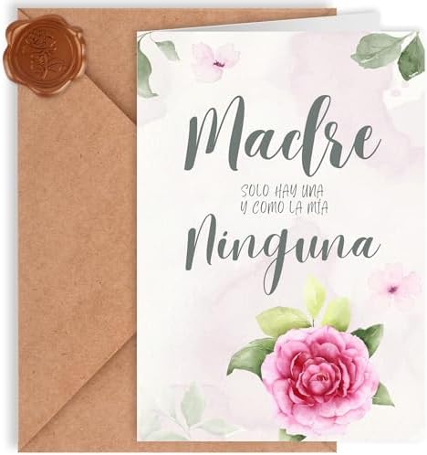 Amazon.com : CCAMSSELY Spanish Mothers Day Card - Flower Mother's Day ...