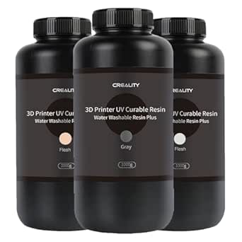 Amazon.com: Creality Water Washable Resin Bundle, Grey+White+Skin Low ...