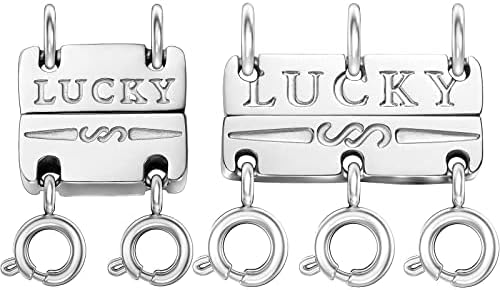 Amazon.com: Dailyacc Lucky Necklace Layering Clasp 18K Gold and Silver ...