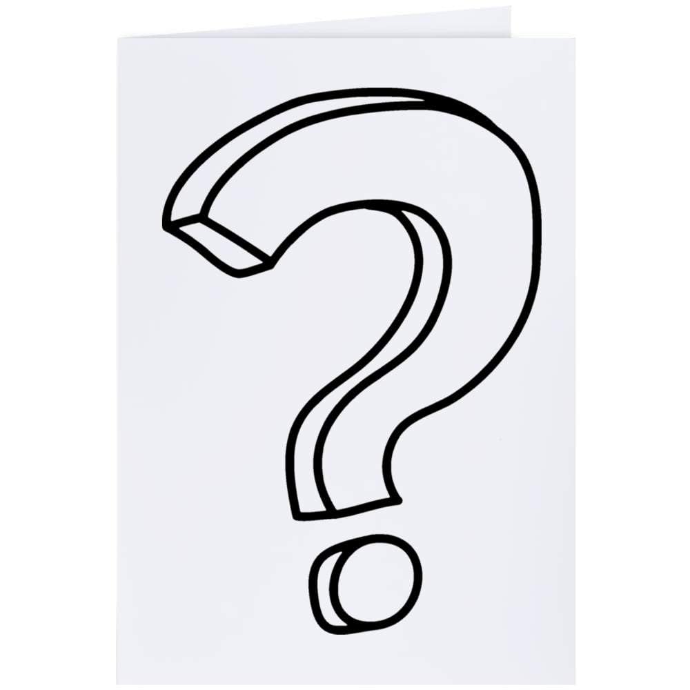 Question Mark Coloring Page Rgb Color Icon Of A Man With A Puzzled