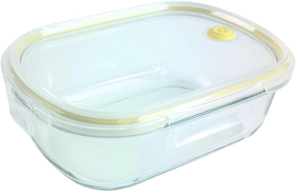 Neoflam Airtight Kitchen Storage with Lid, Oval Bento Glass Food ...