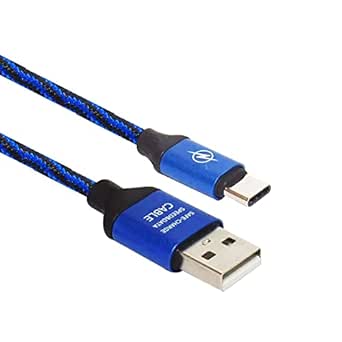 Cable con Entrada USB a Salida Tipo-C Reforzado (Azul) : Amazon.com.mx ...
