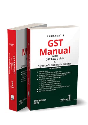 Buy Taxmann's GST Manual with GST Law Guide & Digest of Landmark ...