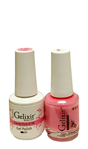 Amazon.com : Gelixir matching color & nail lacquer Candy Pink -018 ...