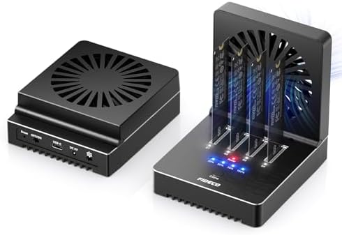 FIDECO M.2 NVMe Cloner Dock, 4-Bay NVMe SSD Cloner with Foldable ...