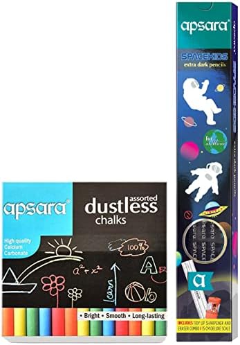 Apsara Assorted Dustless Chalks, 100 Units (Pack of 10 x 10 Units ...