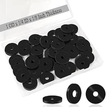 30 PCS Rubber Washers 1 OD x 1/4 ID x 1/8 Inch Thickness Heavy Duty ...