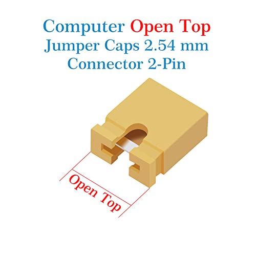 CQRobot 200 Pieces Yellow Standard Computer Jumper Caps Header Pin ...