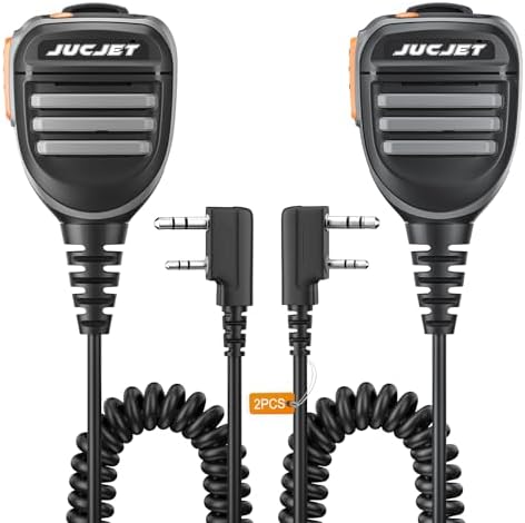 JUCJET Radio Shoulder Speaker Mic, Walkie Talkie Handheld Microphone ...