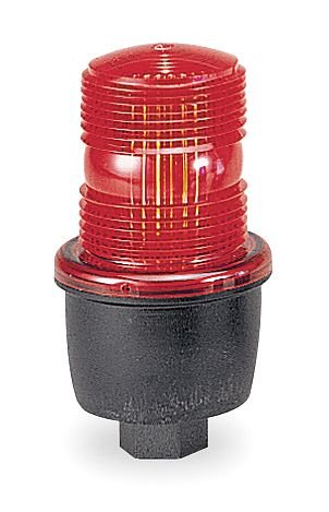 Low Profile Warning Light, LED, Red, 24VDC: Commercial Strobe Lights ...