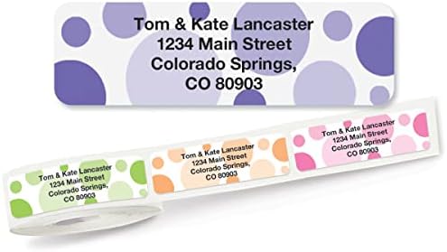 Amazon.com : Metallic Rainbow Rolled Personalized Address Labels with ...
