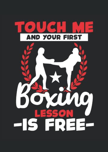 『Touch Me First Boxing Lesson Free: Notizbuch | Notebook | Kariert, DIN ...