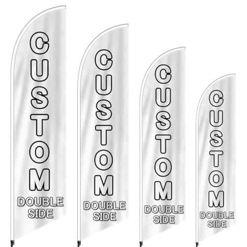 Amazon.com: Custom Banner Flags Custom Feather Flag For Business, Personalized Double/Single ...