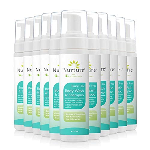 Amazon.com : Nurture Rinse Free Body Wash & Shampoo w/Aloe | Hospital ...