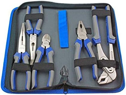 US PRO Tools 5pc Pliers Set in case Combination Long Bent Nose Side ...