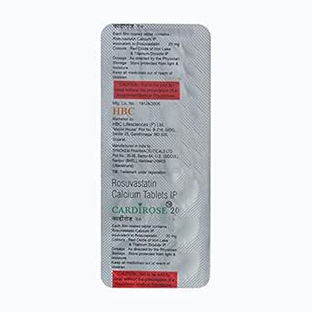 Cardirose 20 - Strip of 10 Tablets : Amazon.in: Health & Personal Care