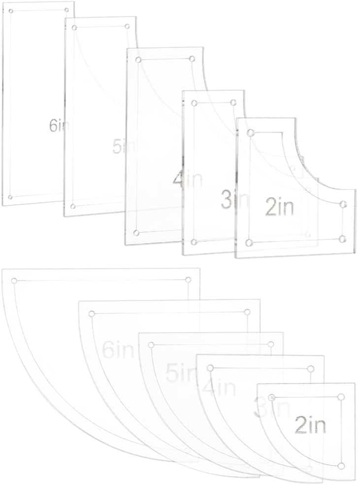Amazon.com: YICBOR 10pcs Free Motion Quilting Template Series 5+9pcs ...