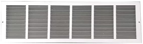 Return Air Grille, 8 X 30, White, Steel - Amazon.com