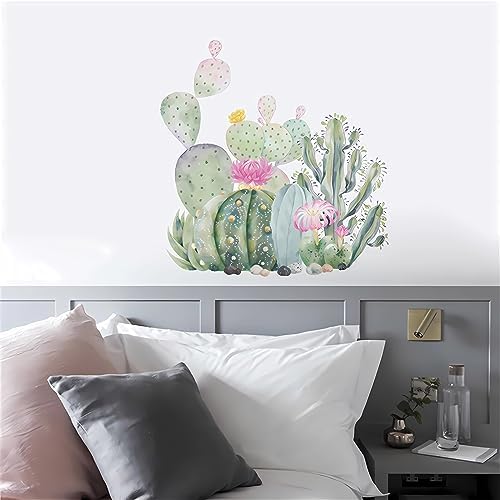 Amazon.com: Home Find Cactus Succulent Stickers Potted Plant Wall ...