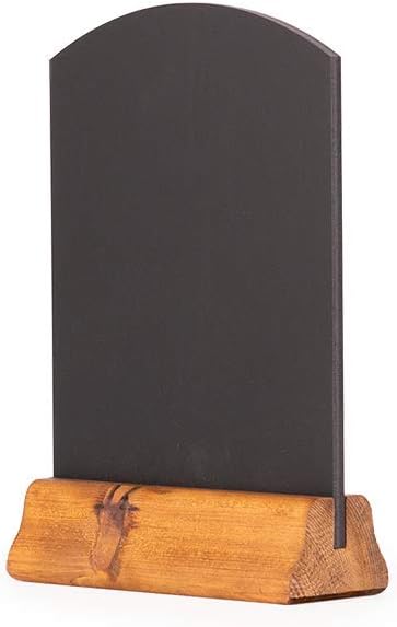 Chalkboards UK A5 Rustic Brown Wood Table Top Chalkboard, Double Sided ...