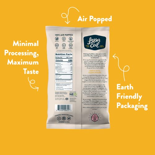 LesserEvil Himalayan Gold Organic Popcorn, Premium Quality, Minimally ...