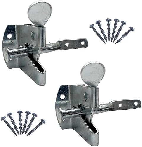 3DBUYER Heavy Duty Self-Locking Garden Outdoor Lock Auto Gate Latch ...