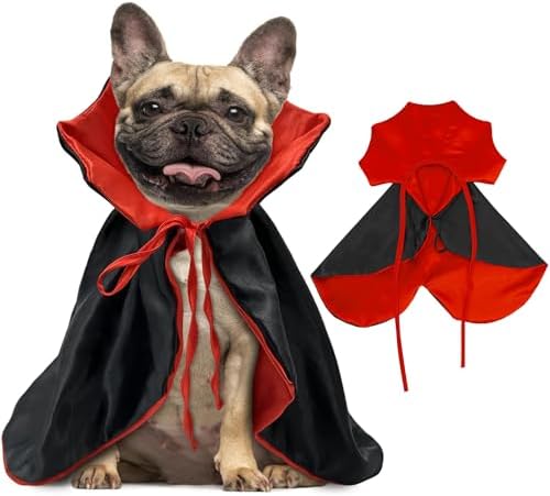 Amazon.com : Dog Cat Vampire Cloak Costume, Pet Halloween Cape for ...