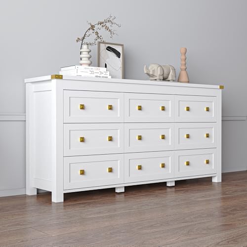 Amazon.com: Hitow 9 Drawer Dresser for Bedroom, Modern Drawer with Wide ...