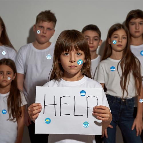 Snapklik.com : 1000 Pcs Child Abuse Awareness Stickers For Kids Roll ...