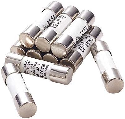 Fielect 10Pcs Ceramic Cartridge Fuse AC 400V 32A Fast Blow Ceramic Fuse ...