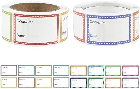 Aniyoo Food Labels Stickers, 500Pcs Blue Food Labels Food Date Labels ...