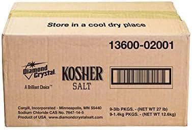 Amazon.com : Diamond Crystal Kosher Salt, 3LB, Pack of 9, Full Case ...