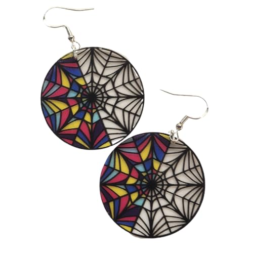 Amazon.com: Wednesday Window Inspired Dangle Earrings, Vibrant Colors ...