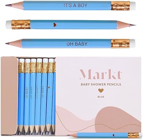 Amazon.com : Markt Mini Pencils For Baby Shower Games For Girl Or Boy ...