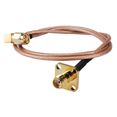 Superbat SMA female panel mount to SMA right angle male Pigtail cable ...