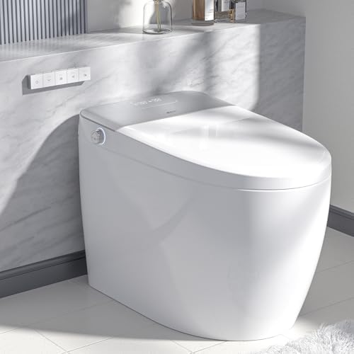 LEIVI Smart Toilet with Built-in Bidet Seat, Tankless Toilet with Auto ...