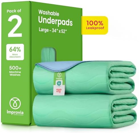 Amazon.com: IMPROVIA® Washable Underpads, 34" x 52" (Pack of 4) - Heavy ...