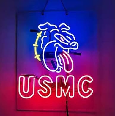 USMC Beer Neon Signs Real Glass for Home Beer Bar Pub Party Store Shop ...
